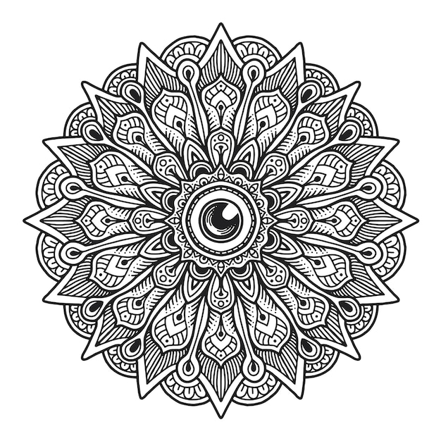 Premium Vector | Third eye mandala Premium Vector | Third eye mandala