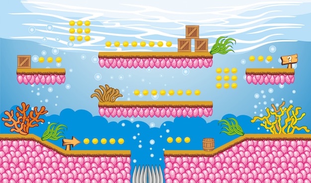 Premium Vector | Tileset platform for creating game Premium Vector | Tileset platform for creating game