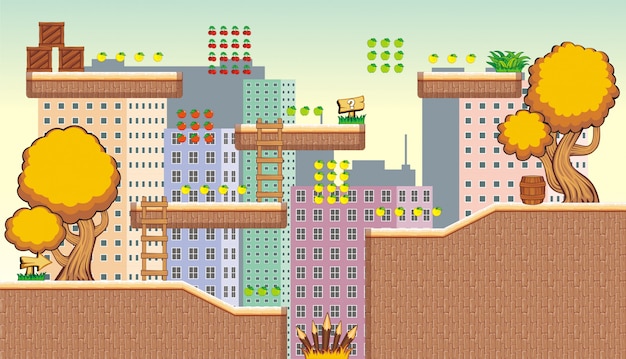 Premium Vector | Tileset platform for creating game Premium Vector | Tileset platform for creating game