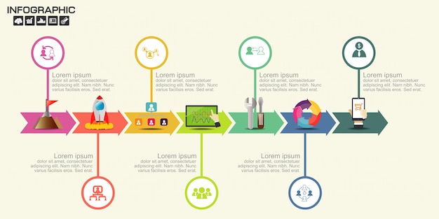 Premium Vector | Timeline arrow infographics template 10 options. Premium Vector | Timeline arrow infographics template 10 options.
