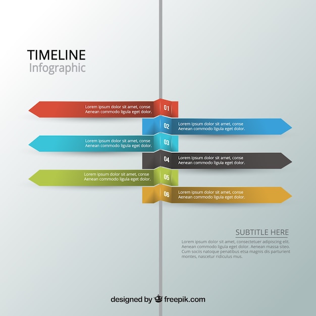 Premium Vector | Timeline infographic template Premium Vector | Timeline infographic template