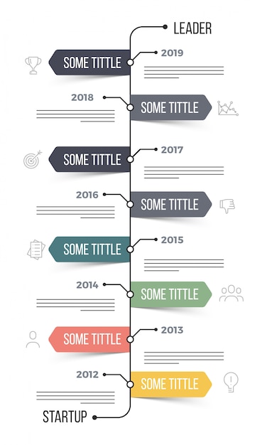 Timeline infographics layout with eight (8) steps. | Premium Vector Timeline infographics layout with eight (8) steps. | Premium Vector