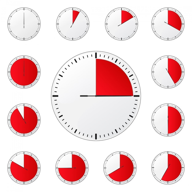 Premium Vector | Timers clock set Premium Vector | Timers clock set