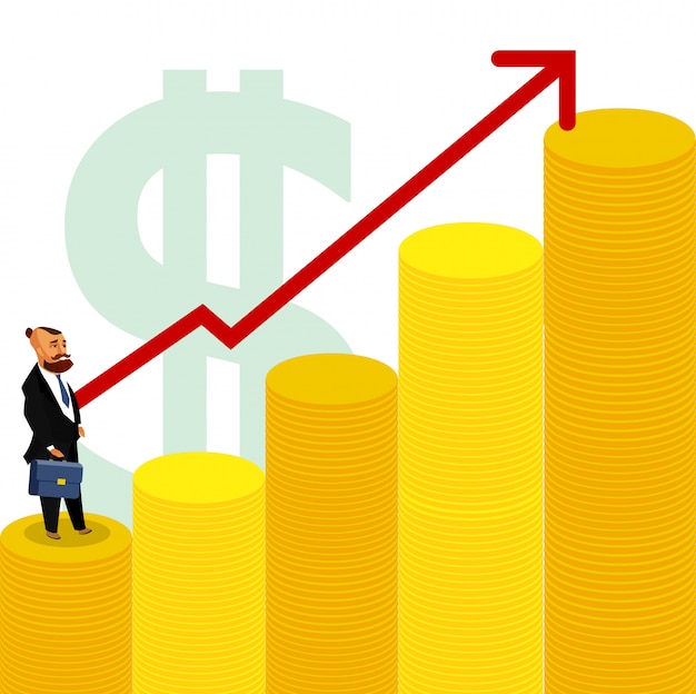 Premium Vector | Trader broker investor vector drawing Premium Vector | Trader broker investor vector drawing