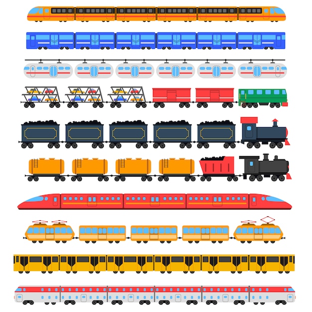 Train icons set | Free Vector Train icons set | Free Vector