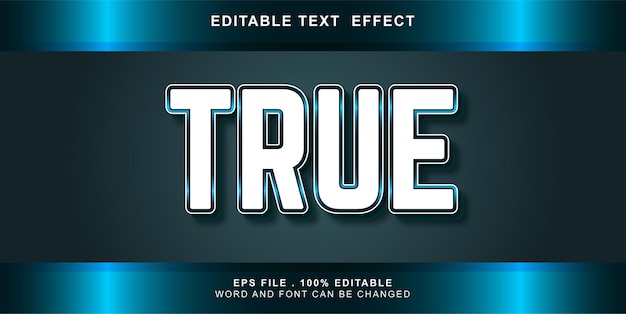 Premium Vector | True text effect editable Premium Vector | True text effect editable