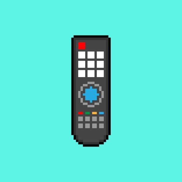 Premium Vector | Tv remote pixel art Premium Vector | Tv remote pixel art