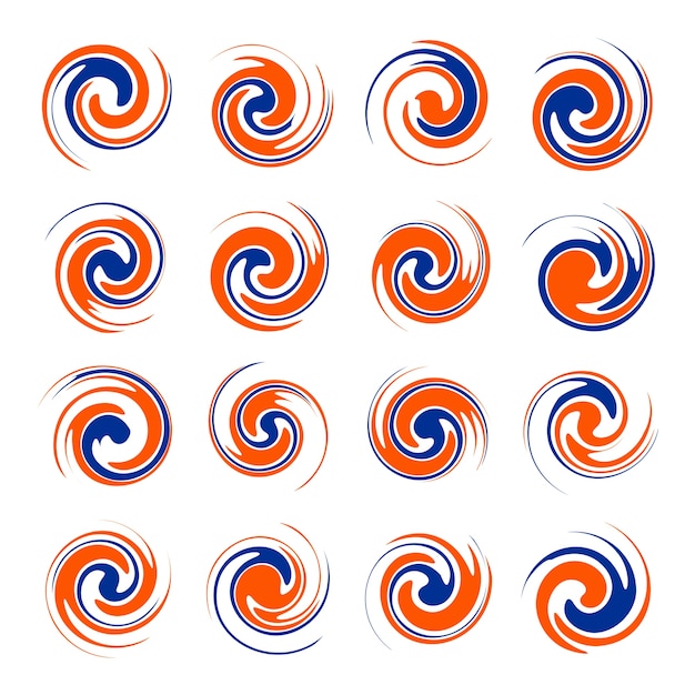 Premium Vector Twister Shape Design Element Vector Set