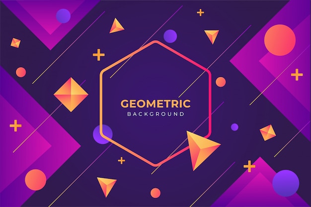 Premium Vector | Unique gradient geometric background with shape Premium Vector | Unique gradient geometric background with shape