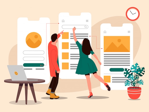 User interface design illustration | Premium Vector User interface design illustration | Premium Vector