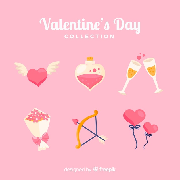 Free Vector | Valentine's day element collection Free Vector | Valentine's day element collection