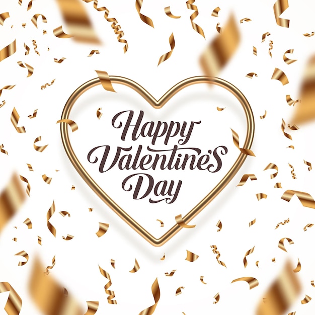 Premium Vector Valentines Day Illustration Calligraphic Greeting In