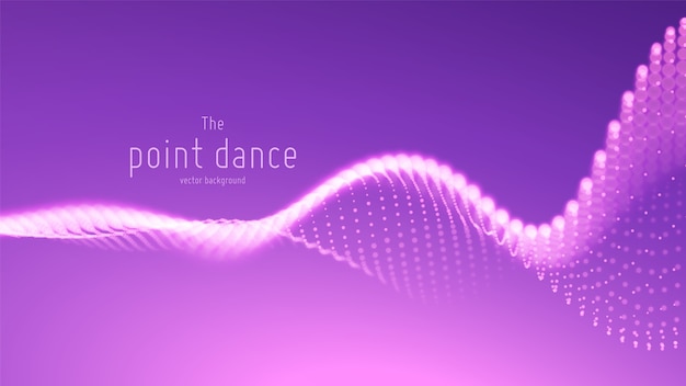 Free Vector Vector Abstract Particle Wave Points Array With Shallow