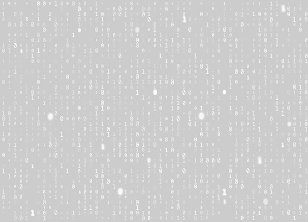 Premium Vector Vector Binary Code Gray Seamless Background Big Data And Programming Hacking
