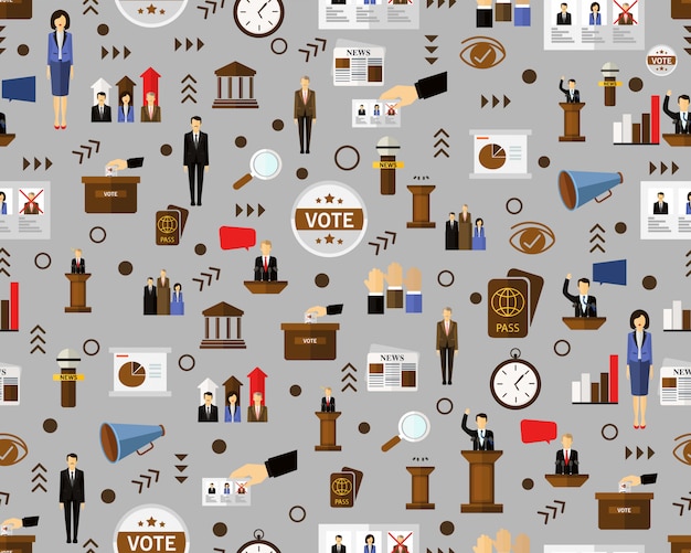 Premium Vector | Vector flat seamless texture pattern democracy political. Premium Vector | Vector flat seamless texture pattern democracy political.
