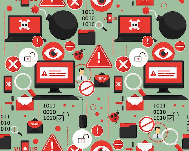 Premium Vector Vector Flat Seamless Texture Pattern Hacker