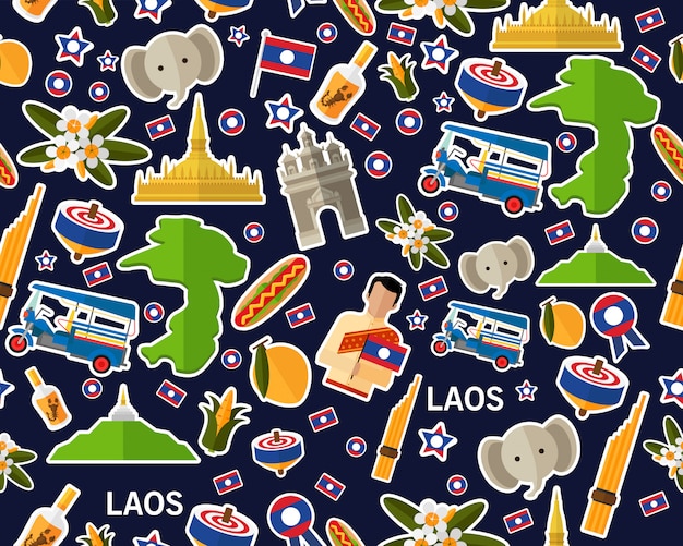 Premium Vector | Vector flat seamless texture pattern laos Premium Vector | Vector flat seamless texture pattern laos