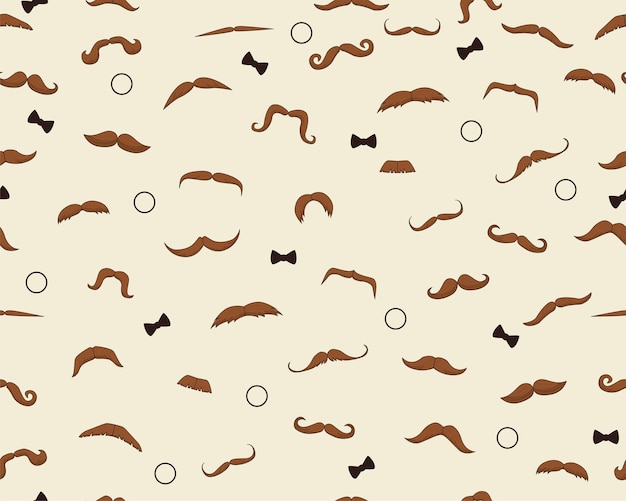 Premium Vector | Vector flat seamless texture pattern mustaches. Premium Vector | Vector flat seamless texture pattern mustaches.