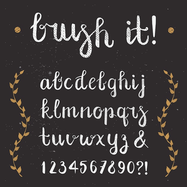 Premium Vector | Vector hand drawn script alphabet. Premium Vector | Vector hand drawn script alphabet.