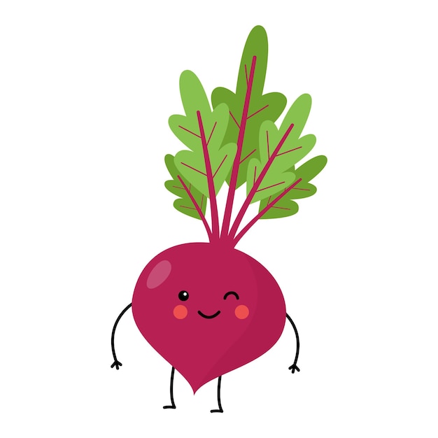 Premium Vector | Vector illustration of cute beetroot isolated on white ... Premium Vector | Vector illustration of cute beetroot isolated on white ...
