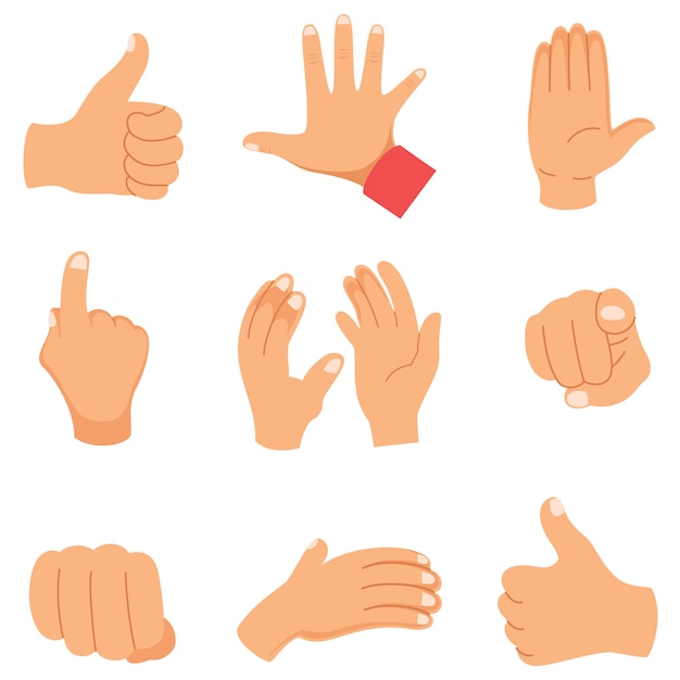 Vector illustration of hand gestures Vector | Premium Download Vector illustration of hand gestures Vector | Premium Download