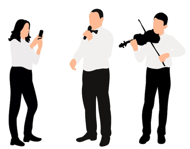 Premium Vector | Vector, isolated, black and white silhouettes people ... Premium Vector | Vector, isolated, black and white silhouettes people ...