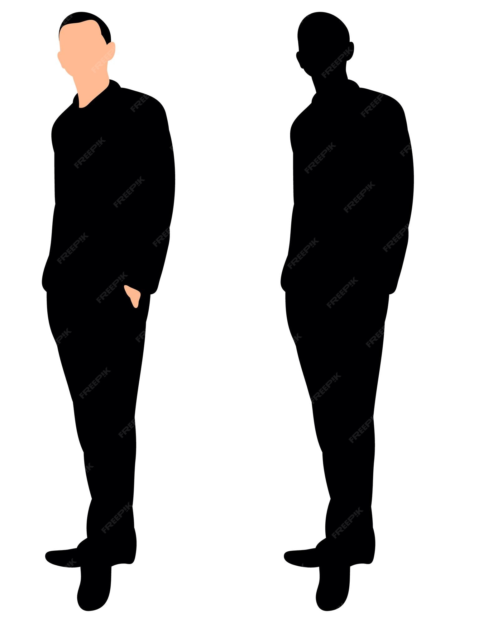 Premium Vector | Vector, isolated, silhouette man standing Premium Vector | Vector, isolated, silhouette man standing