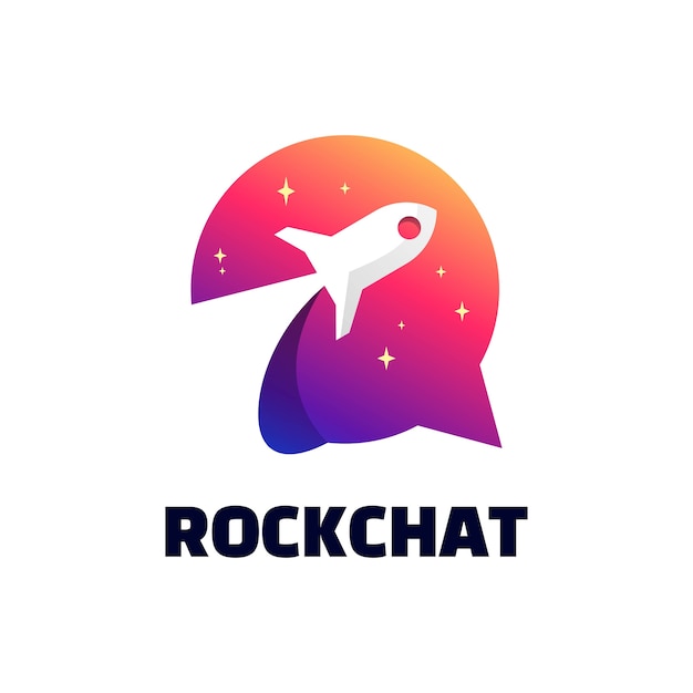Premium Vector | Vector logo illustration rocket chat gradient colorful ... Premium Vector | Vector logo illustration rocket chat gradient colorful ...