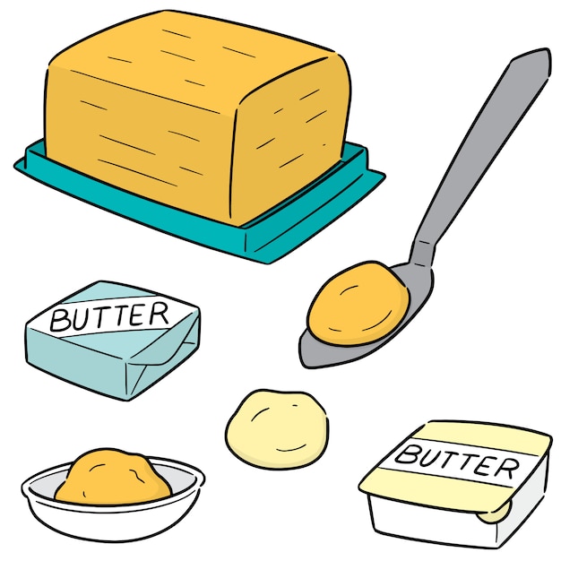 Vector set of butter | Premium Vector Vector set of butter | Premium Vector