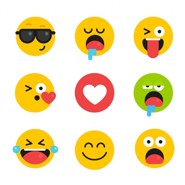 Premium Vector | Vector set collection emotion smiles icons Premium Vector | Vector set collection emotion smiles icons