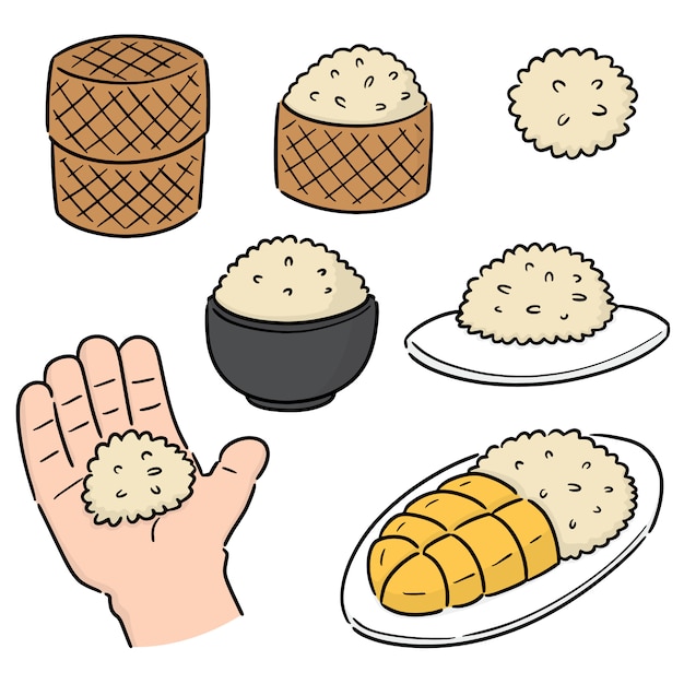 Vector set of sticky rice Vector | Premium Download Vector set of sticky rice Vector | Premium Download