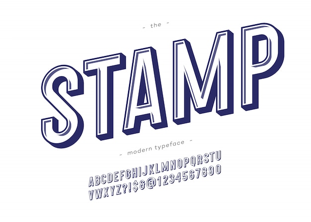 Premium Vector | Vector stamp bold font trendy typography Premium Vector | Vector stamp bold font trendy typography