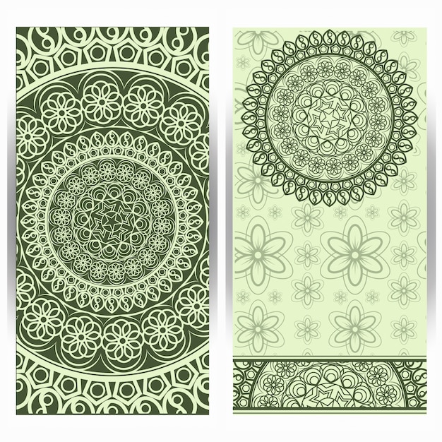 Premium Vector | Vertical background with mandala design Premium Vector | Vertical background with mandala design