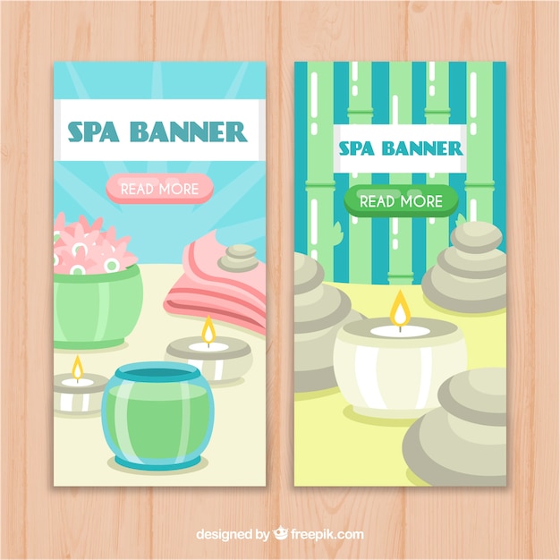 Free Vector | Vertical spa banners in flat design Free Vector | Vertical spa banners in flat design