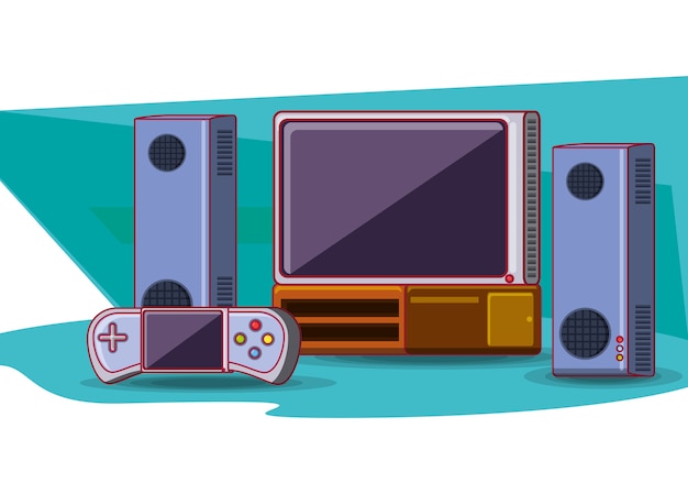 Premium Vector | Video game console icons Premium Vector | Video game console icons