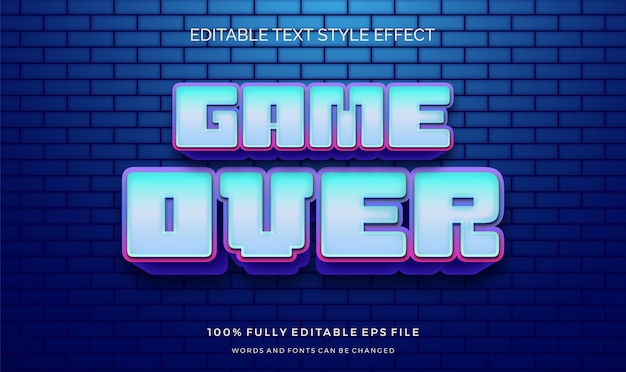 Premium Vector | Video game text style effect. editable font Premium Vector | Video game text style effect. editable font