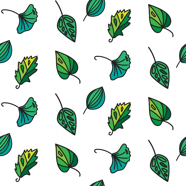 Premium Vector | Vintage leaves seamless pattern Premium Vector | Vintage leaves seamless pattern