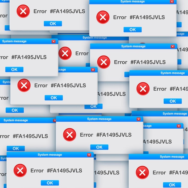 Premium Vector | Vintage user interface. critical error warning message ... Premium Vector | Vintage user interface. critical error warning message ...