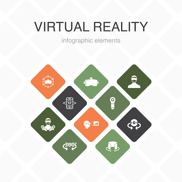 Premium Vector | Virtual reality infographic 10 option color design.vr ... Premium Vector | Virtual reality infographic 10 option color design.vr ...