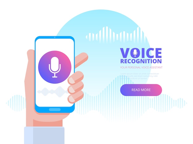 Premium Vector | Voice recognition illustration Premium Vector | Voice recognition illustration