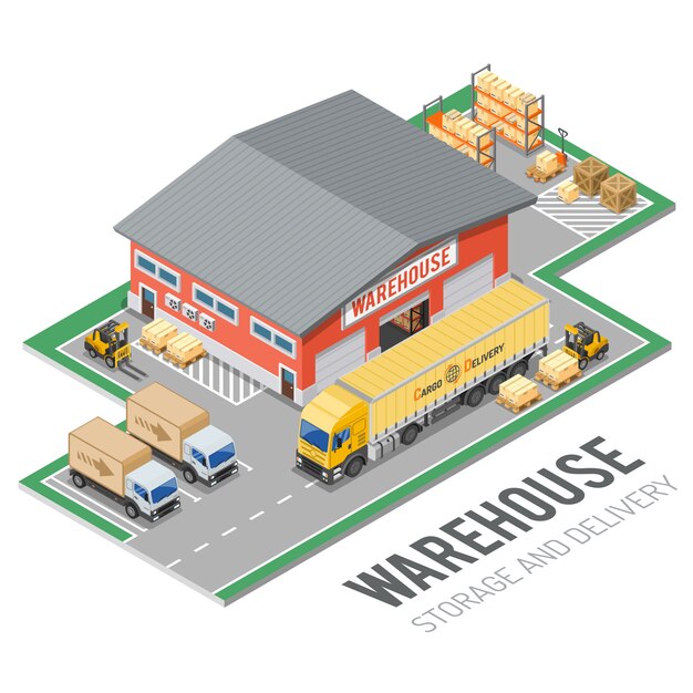 Premium Vector | Warehouse storage and delivery illustration Premium Vector | Warehouse storage and delivery illustration