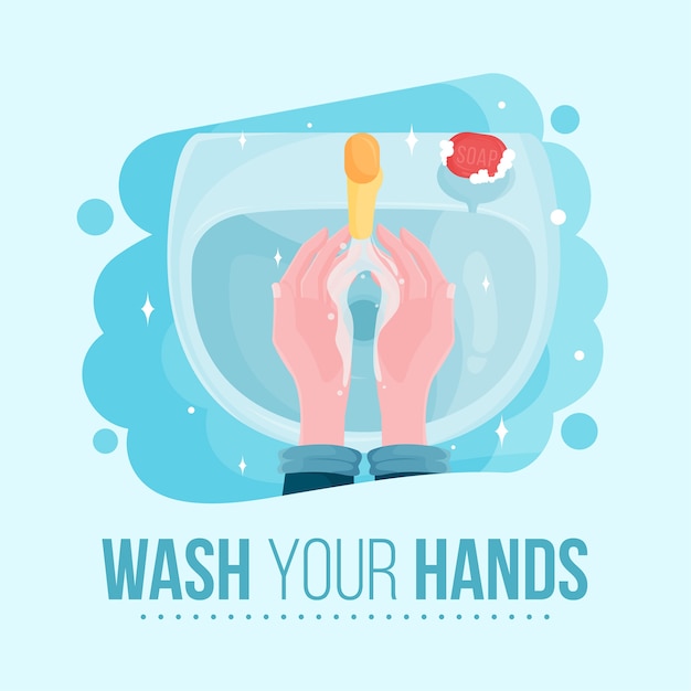 Premium Vector | Wash your hands Premium Vector | Wash your hands