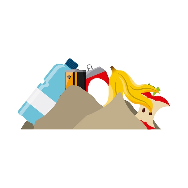 Premium Vector | Waste recycling design Premium Vector | Waste recycling design
