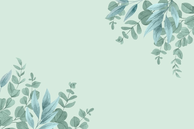 Premium Vector Watercolor Leaves Background