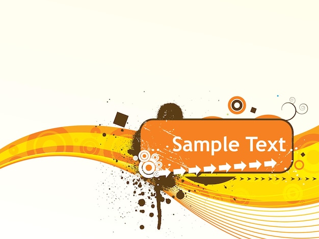 Free Vector | Wave lines sample text vector illustration Free Vector | Wave lines sample text vector illustration