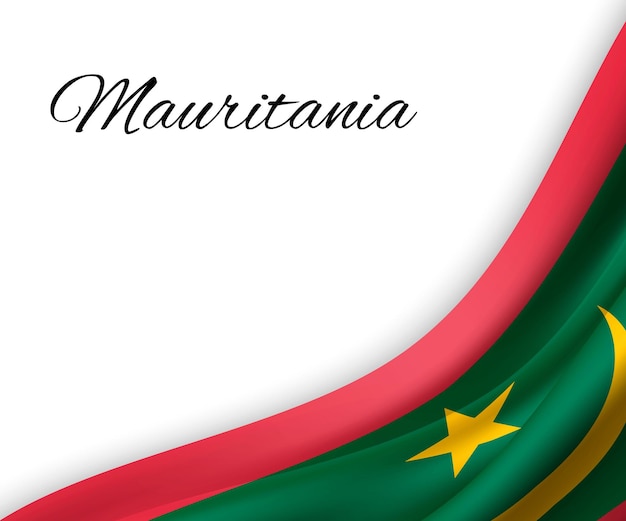 Premium Vector Waving Flag Of Mauritania On White Background