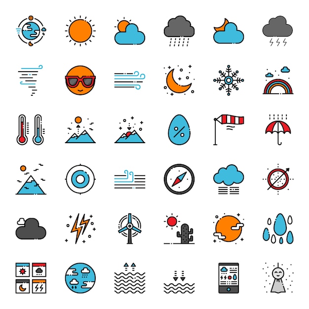 Premium Vector | Weather forecast Premium Vector | Weather forecast