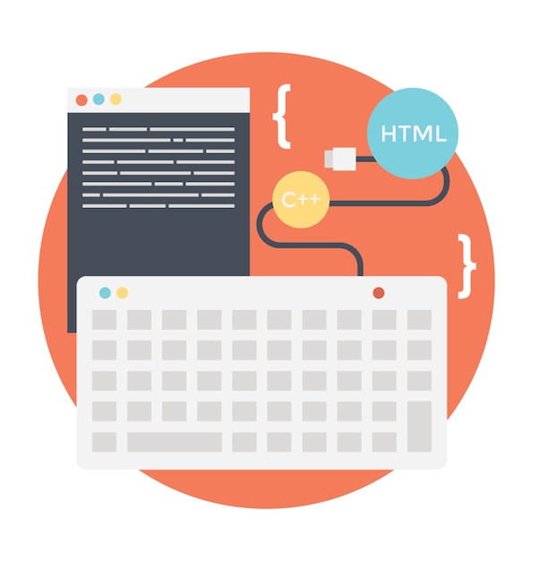 Premium Vector | Web development flat illustration Premium Vector | Web development flat illustration