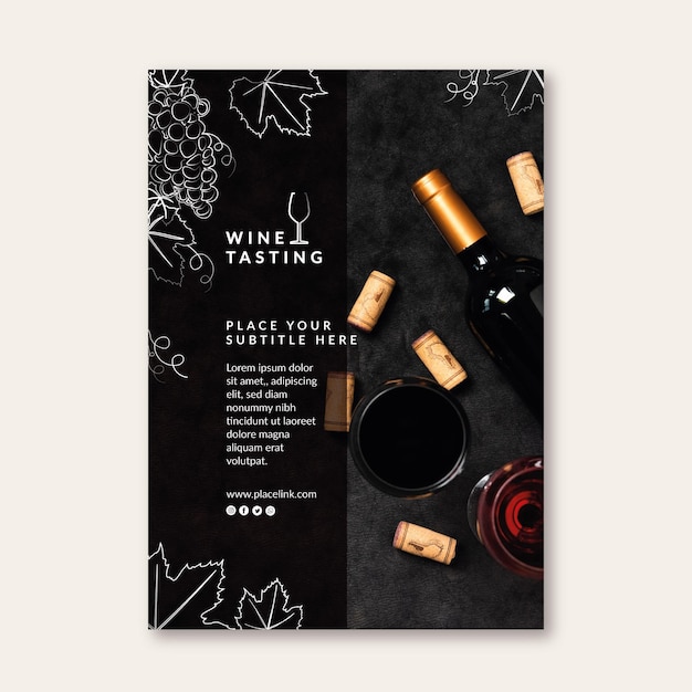 Premium Vector | Wine tasting poster template Premium Vector | Wine tasting poster template