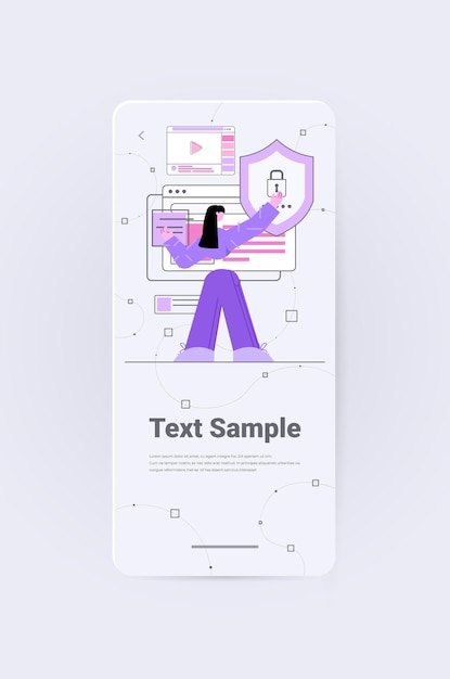 모바일 웹 사이트 Ui 웹 응용 프로그램 개발 프로그램 소프트웨어 최적화 개념을 만드는 여성 개발자 프리미엄 벡터